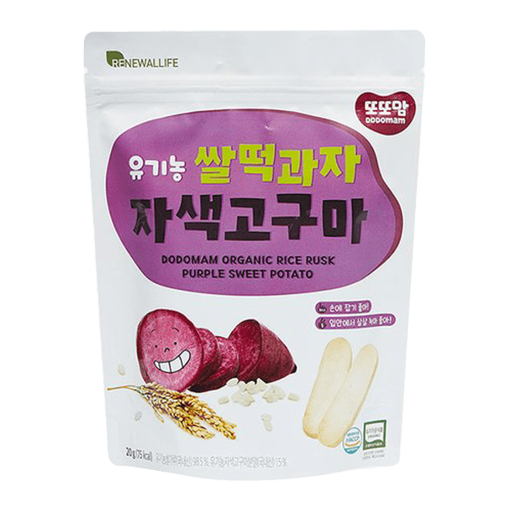 Organic Rice Rusk Purple Sweet Potato 0.7oz(20g) - H Mart