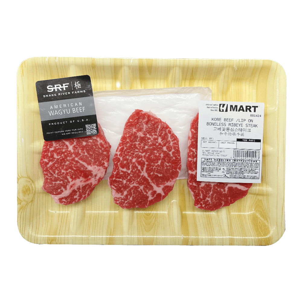 Kobe Beef Boneless Lip On Ribeye Steak 0.48lb(218g) - H Mart