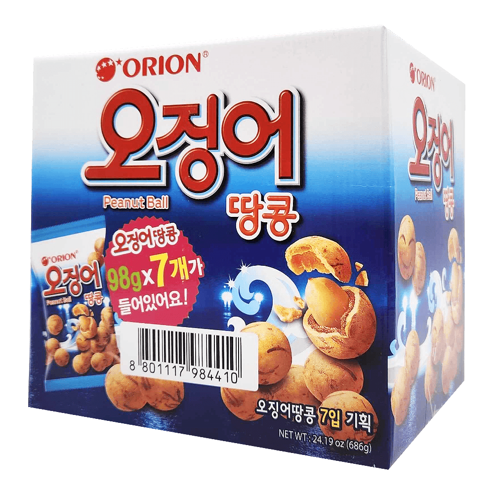 Peanut & Squid Ball Box 24.19 OZ (98g *7 bags) - H Mart