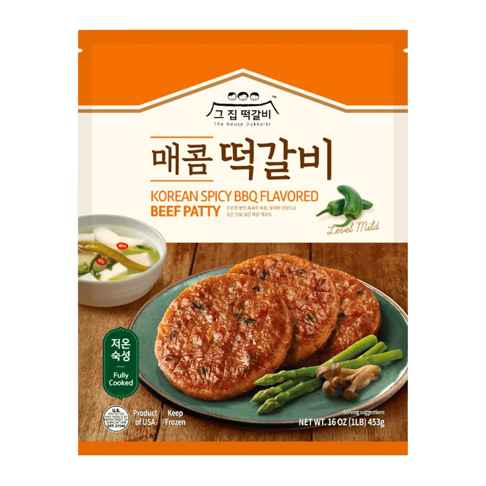 Korean BBQ Flavored Beef Patty Mild Spicy 16oz(453g) - H Mart