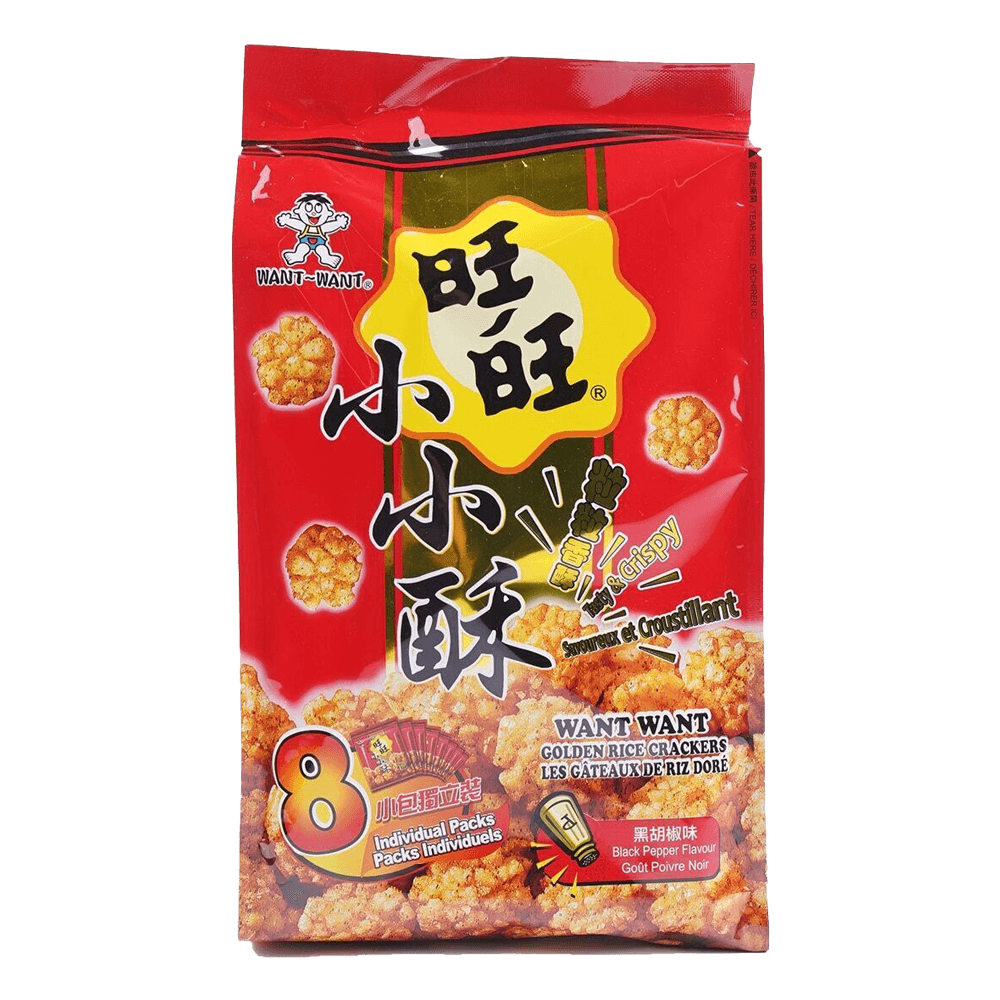 Buy Want Want Golden Rice Crackers Black Pepper Flavor 5.64oz | HMart ...