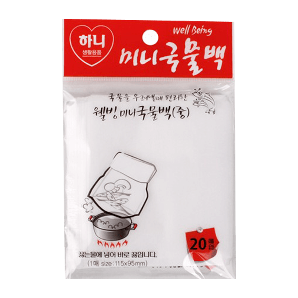 Filter Bag for Soup Medium 20 Sheets 3.75x4.52in(95x115mm) - H Mart