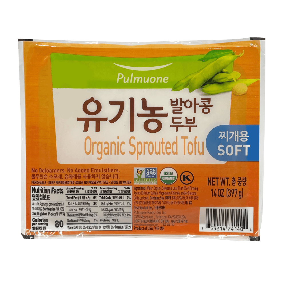 Organic Sprouted Tofu Soft 15.5oz (439.4g) - H Mart