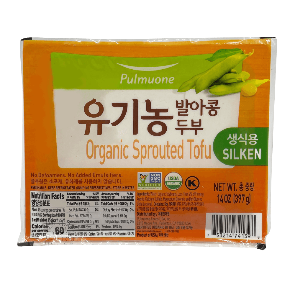 Organic Sprouted Tofu Silken 15.5oz (439.4g) - H Mart
