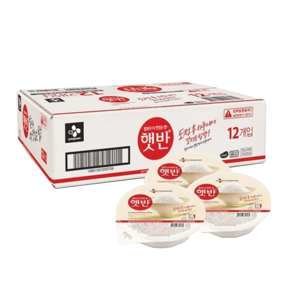 Cooked White Rice Box 7.4oz(210g) 12 Ea - H Mart