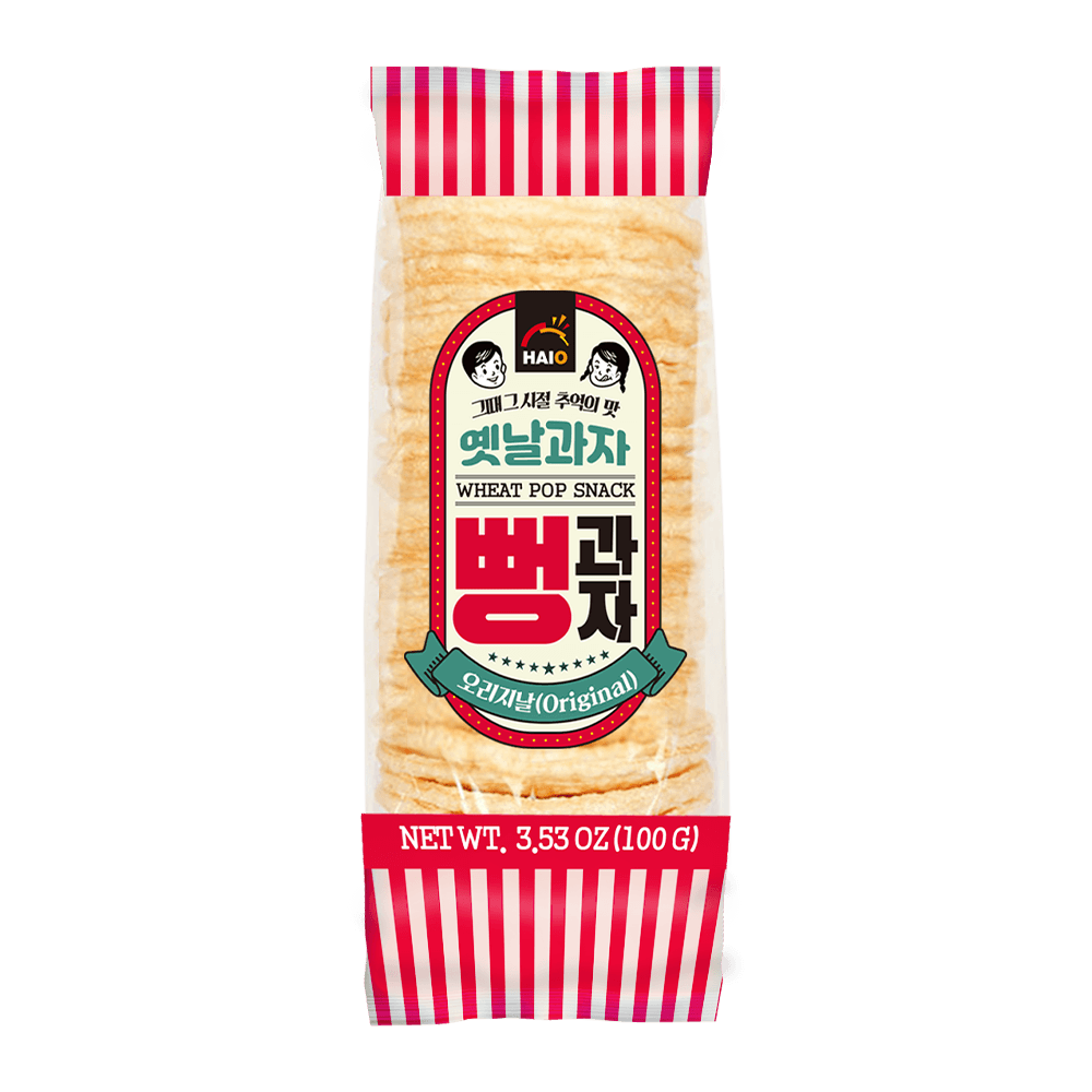 Korean Style Wheat Pop Snack Original 3.53oz(100g) - H Mart