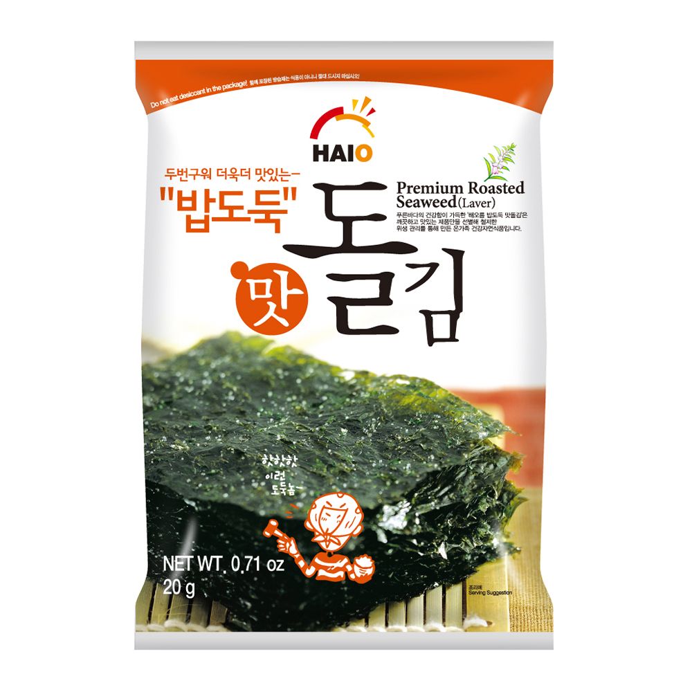 Premium Roasted Seaweed(GIM) (Rock Laver) 0.71oz(20g) 4 Packs - H Mart