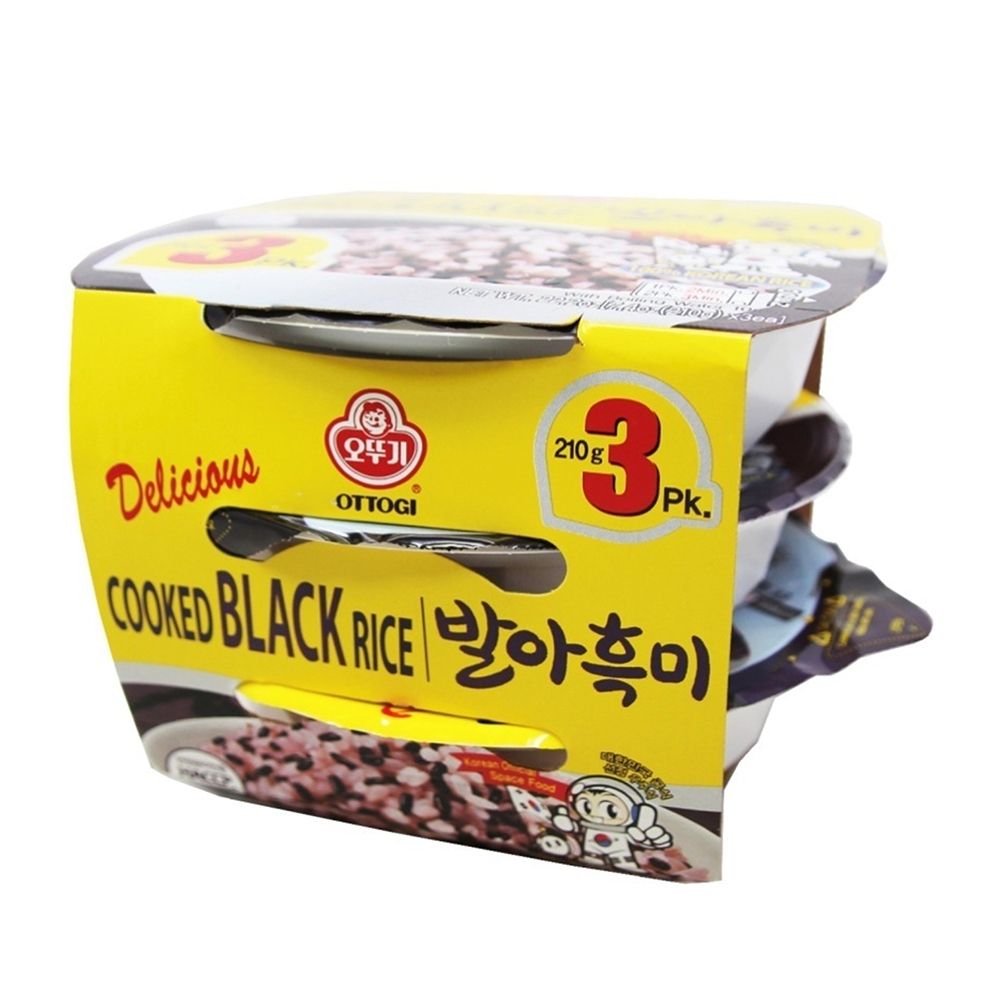 Cooked Black Rice 7.4oz(210g) 3 Packs - H Mart