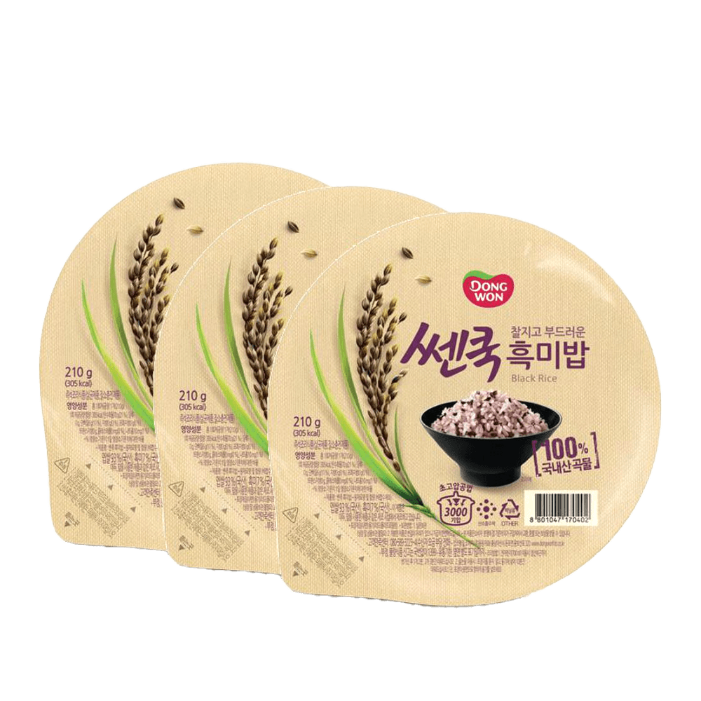 Cooked Black Rice 3 Pack 210g*3 - H Mart
