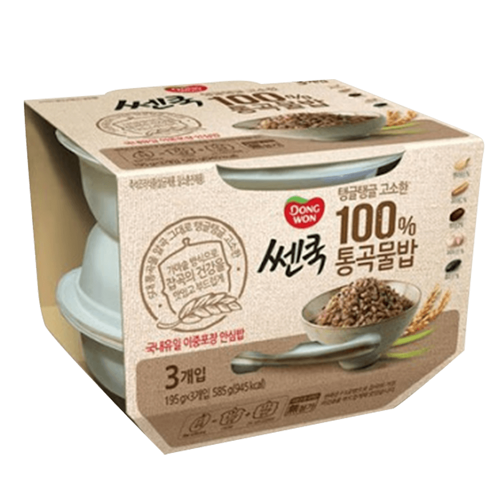 Cooked Whole Grain Rice 6.87oz(195g) 3 Packs - H Mart