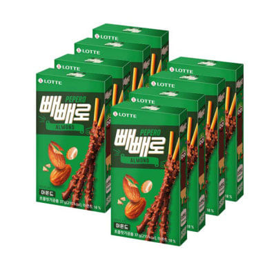 Pepero Almond Big Pack 1.06oz(32g) 8 Packs - H Mart