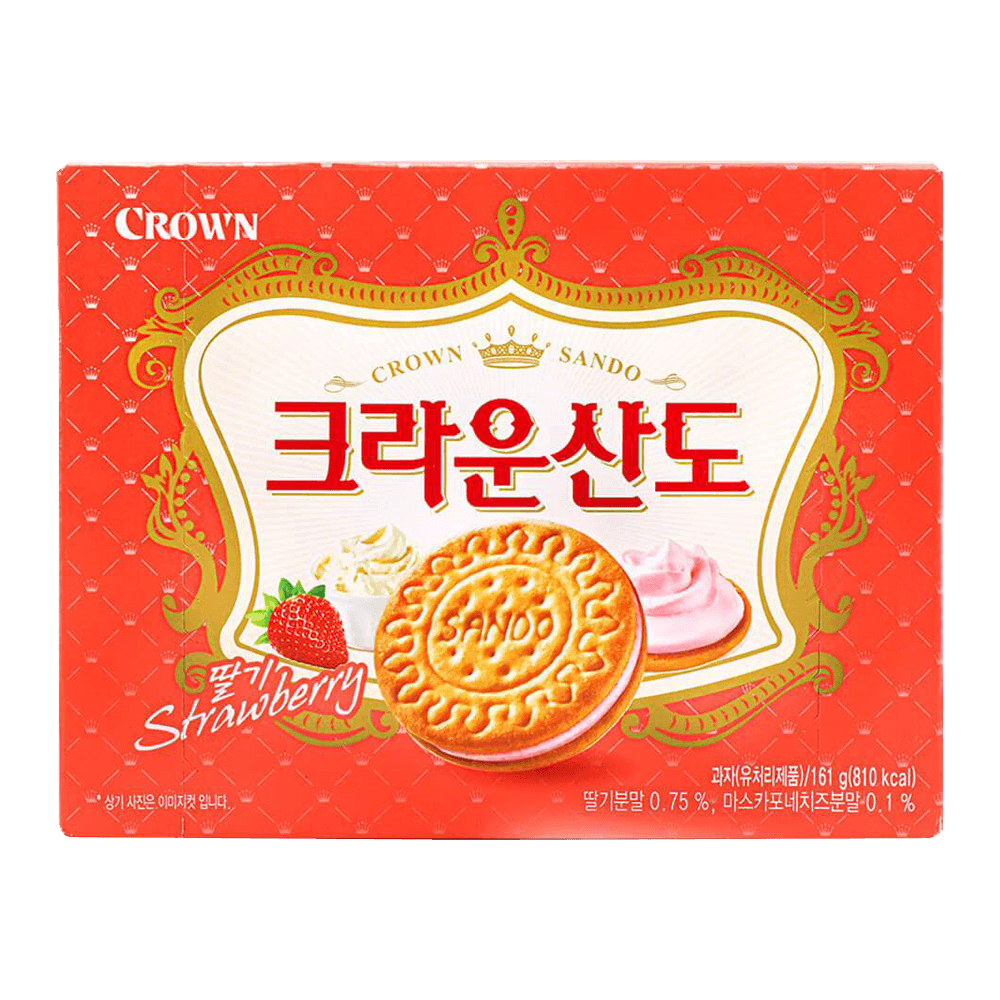 Buy Crown Sando Strawberry Cream Cheese (5.67 oz, 161g, Pack of 12 ...