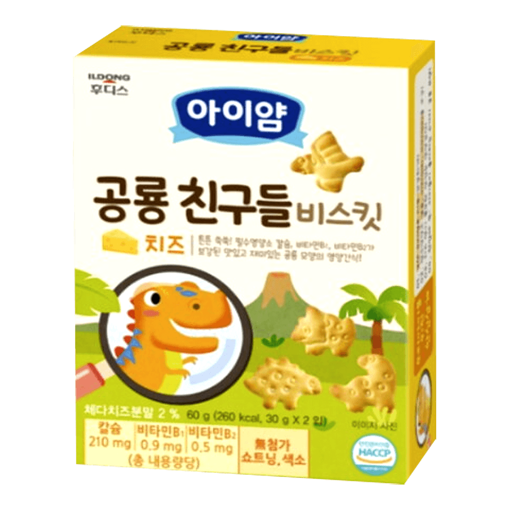 Dinosaur Friend Biscuit Cheese 2.11oz(60g) - H Mart
