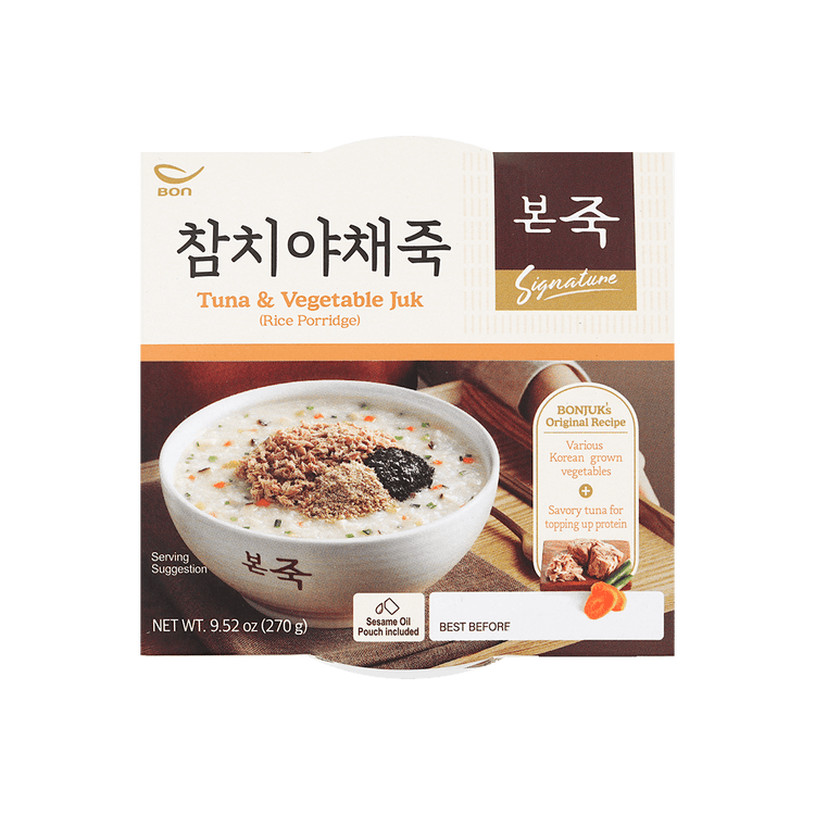 Bonjuk Tuna Vegetable Porridge Bowl 9.52oz(270g)