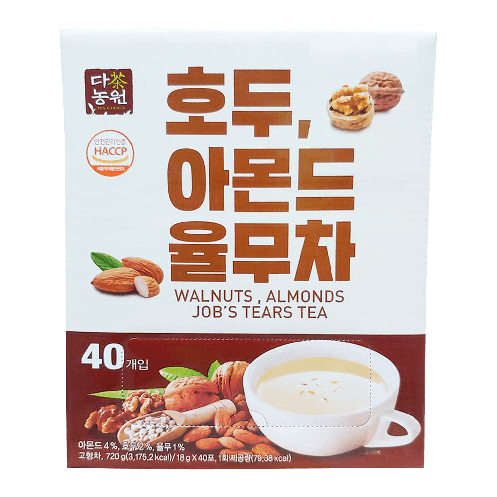 Walnuts Almonds Job's Tears Tea 0.63oz(18g) 40 Packs - H Mart