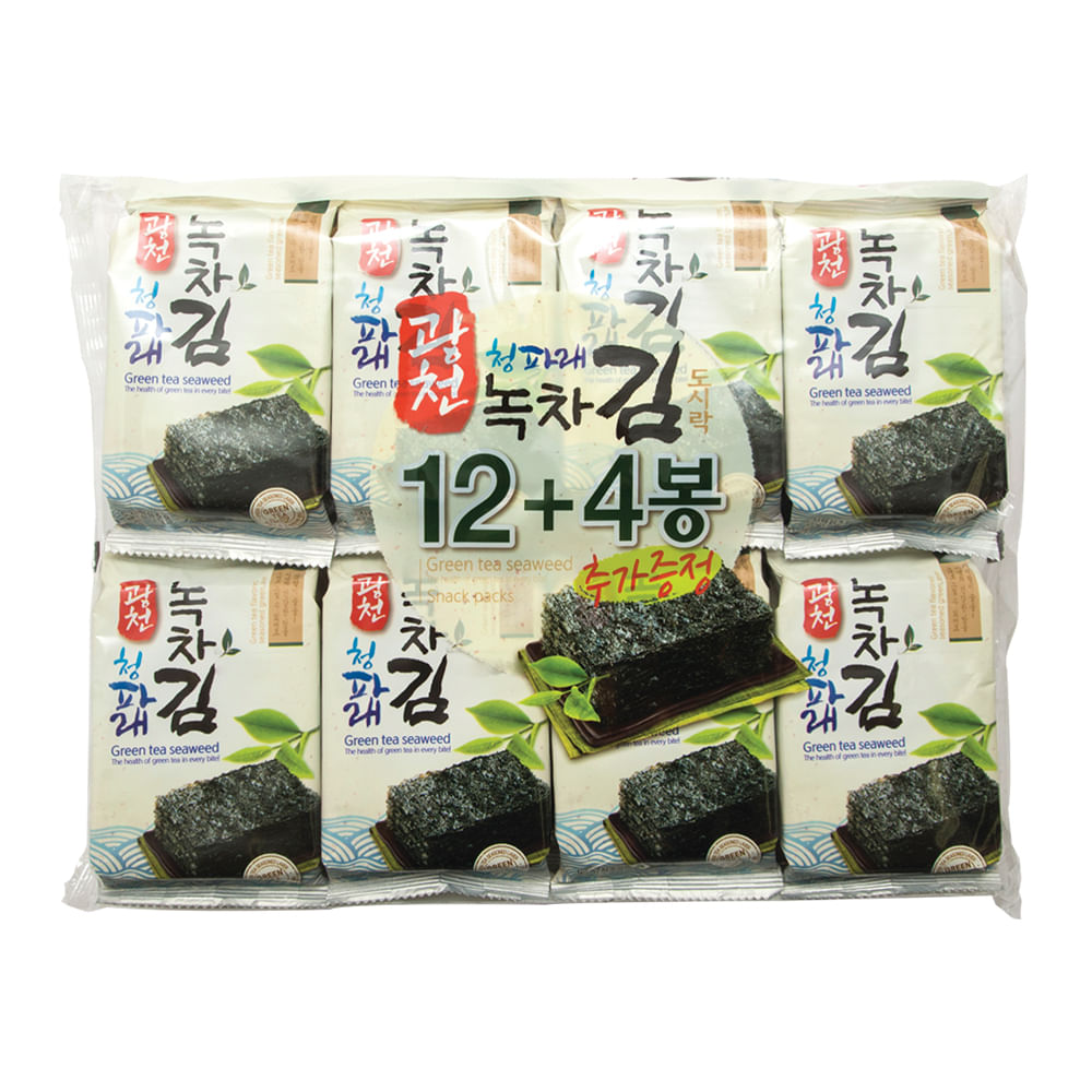 Seasoned Green laver 16 PK 2.88 OZ(81 G) - H Mart