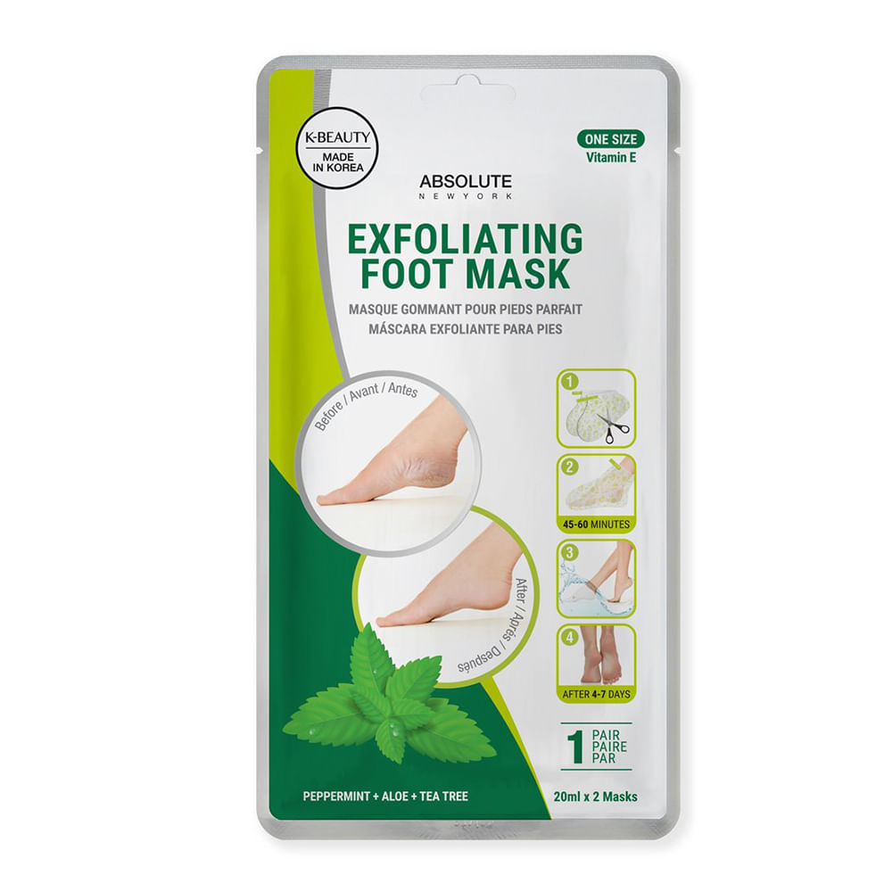 Exfoliating Foot Mask (Peppermint+Aloe+Tea Tree) - H Mart