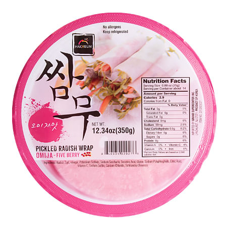 Pickled Radish Wrap Omija-Five Berries 12.34oz(350g) - H Mart
