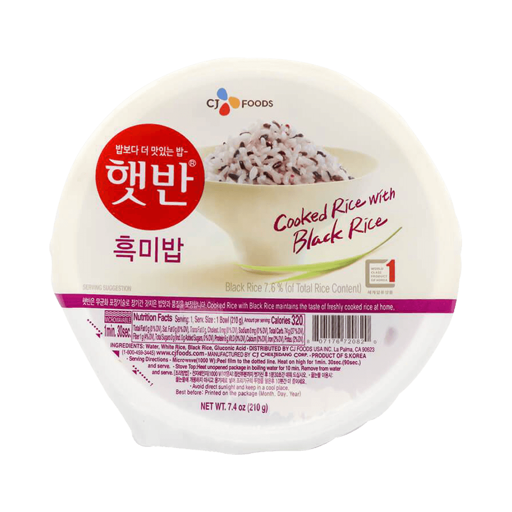 Cooked Black Rice Bowl 7.4oz(210g) 3 Packs - H Mart