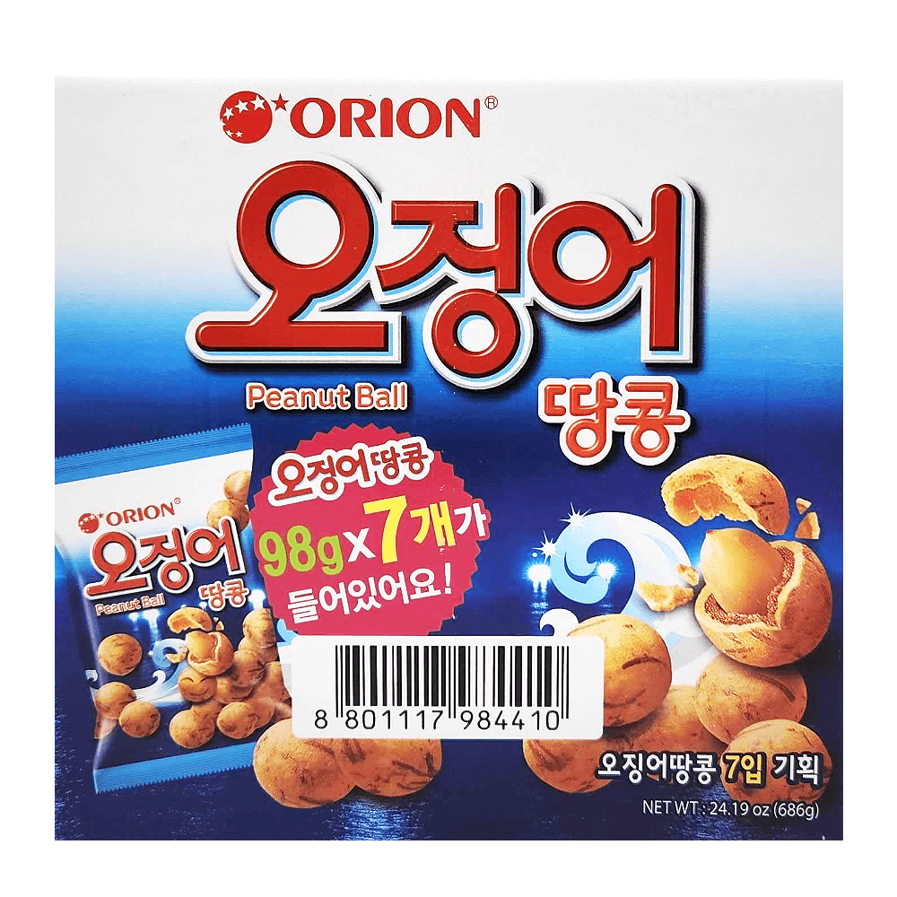 Peanut & Squid Ball Box 24.19 OZ (98g *7 bags) - H Mart
