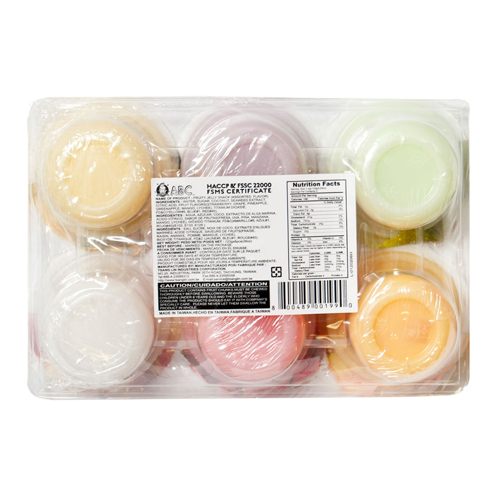 Fruity Jelly Snack Assorted Flavor 4.33oz(122g) 6 Cups - H Mart