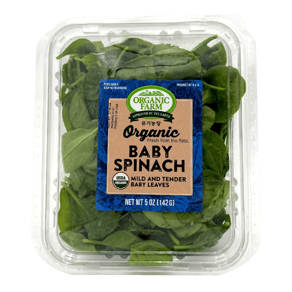 Organic Baby Spinach Clamshell 5OZ - H Mart