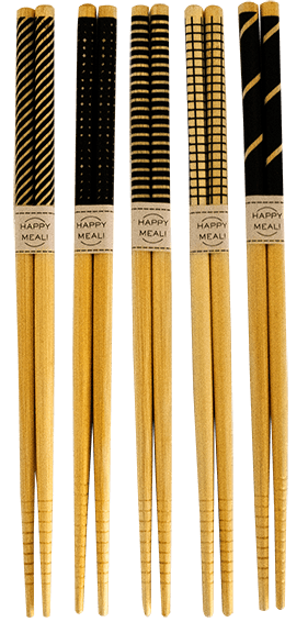 Buy Koto Bamboo Chopsticks (Black Line) 5 Set | HMart - H Mart