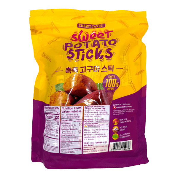 Sweet Potato Sticks 2.82oz(80g) X 6 Packets - H Mart