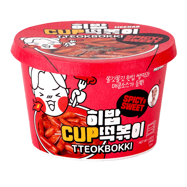 Heebab Cup Tteokbokki Spicy And Sweet 4.93 Oz (140g) - H Mart