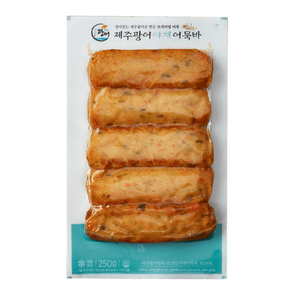 Jeju Flounder Fish-Cake Bar With Vegetable 8.81 Oz (250g) - H Mart