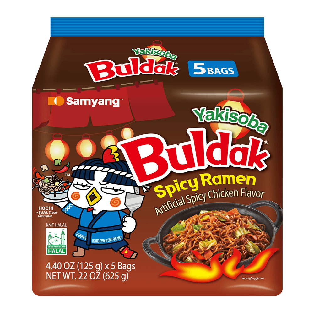 Buldak Yakisoba Ramen Multi 4.4 Oz (125g) X 5 Pack - H Mart