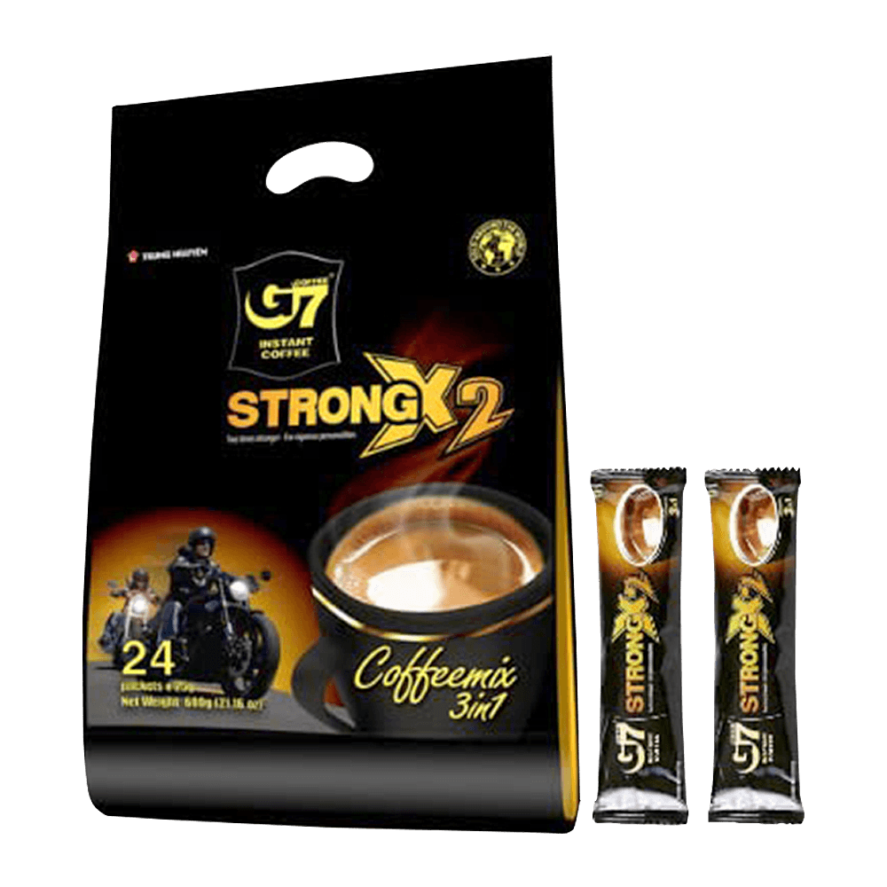 Strong X2 3 In 1 Instant Coffeemix 24 Sticks 21.16 Oz (600g) - H Mart